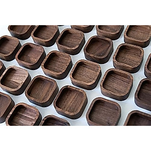 Hardwood Ring Tray | Tiny Wood Ring Holder | Black Walnut Square …