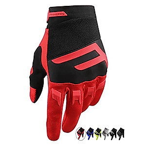 FIORETTO Mountain Bike Gloves for Men Women Motorcycle Cycling Gloves with 5MM SBR Pad Touch Screen Knuckle Protection Motocross Gloves for BMX ATV MTB Racing