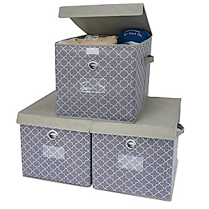 GRANNY SAYS Bundle of 3-Pack Storage Cubes for Closet & 3-Pack Shelf Storage Cubes