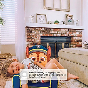 Delta Children Figural Upholstered Kids Chair, Nick Jr. PAW Patrol Chase,Wood, Blue