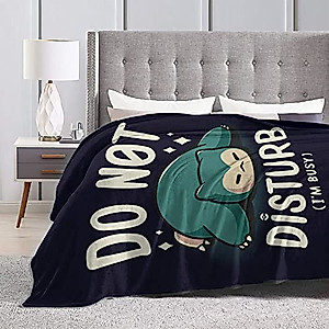 Interesting Flannel Fleece Blanket for Beding Cozy Plush Throw Blanket Lightweight Decorative Blanket Air Conditioner Blanket Towel for Couch Sofa Chair Office Travelling Camping Gift