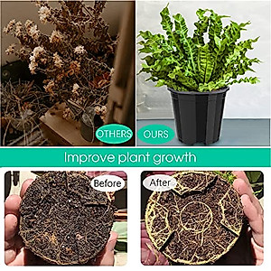 DUNPUTE 4 5 6 Inch Nursery Pots, 21 Packs Variety Plastic Pots with Drainage Hole, Plant Containers for Seedlings, Succulents, Transplanting (4 5 6 Inch, Black-Round)