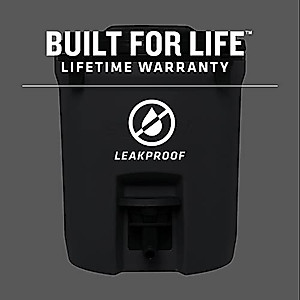 Stanley Adventure Water Jug, 2 Gallon Camping Water Container with Spigot, Leakproof BPA-Free Beverage Cooler with Double Wall Foam, Charcoal, Outdoor and Camping Essentials