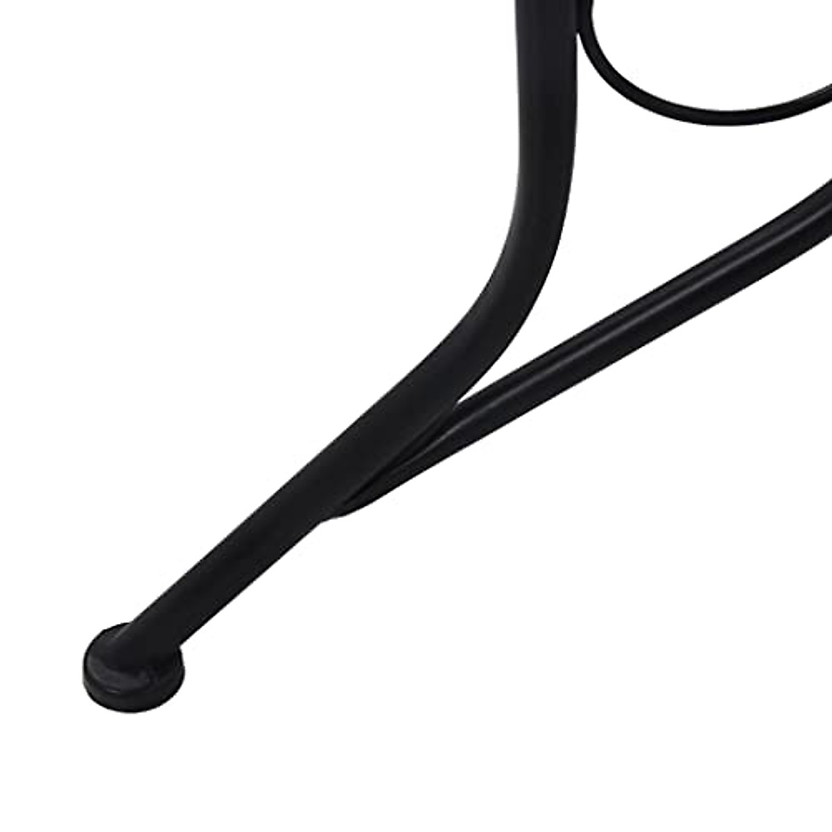 VanTook Outdoor Table Mosaic Patio Table, 24" Round End Table Patio Side Table Small Plant Stand Balcony Coffee Table Porch Indoor Ceramic Top, Gray