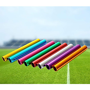 XMWangzi Aluminum Track Field Relay Batons, Race Equipments for Running Race Team, Suitable for Outdoor Sports Practice Athlete, Corrosion Resistant High Strength Smooth Surface