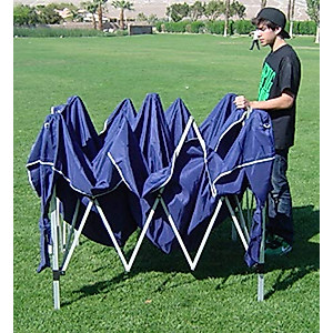 10 x 10 PALM SPRINGS EZ POP UP White Canopy Gazebo Tent with 4 Side Walls New