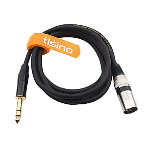 Disino 1/4 Inch TRS to XLR Male Balanced Signal Interconnect Cable Quarter inch to XLR Patch Cable - 6.6 Feet