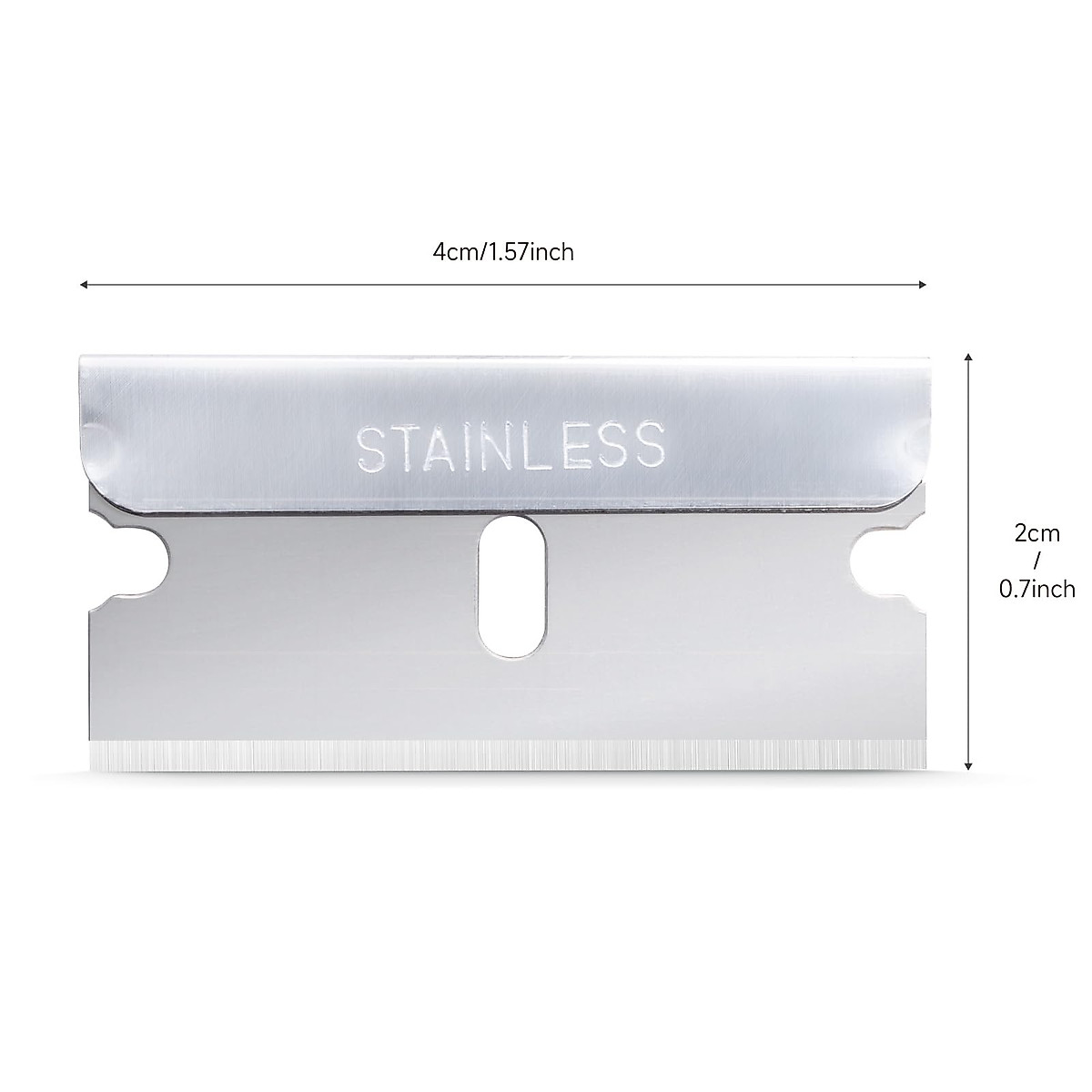 FOSHIO 600PCS Stainless Steel Single Edge Razor Blades, Individually Wrapped Blades for Razor Blade Scraper, Removing Labels, Stickers, Decals, Gasket, Cleaning Glass Stove Top, Window