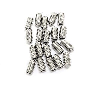 Pro Bamboo Kitchen 20pcs 1/4-20x1/2" Hexagon Hex Socket Set Grub Screws 304 Stainless Steel Full Thread Cone Point Grub Screw