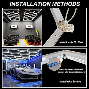 Brivulgent 2 LED Tubes for Garage Lighting | Hexagon Ceiling Lights Replacement | Hex Lights Replacement LED Tubes for Hexagon Garage Lights | Hexagon LED Lights | Garage Ceiling Light Upgrade