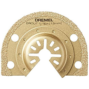 Dremel MM501 1/16-Inch Oscillating Multitool Blade for Grout Removal, Fast Cutting Carbide Accessory - Universal Quick- Fit Interface Fits Bosch, Makita, Milwaukee, and Rockwell