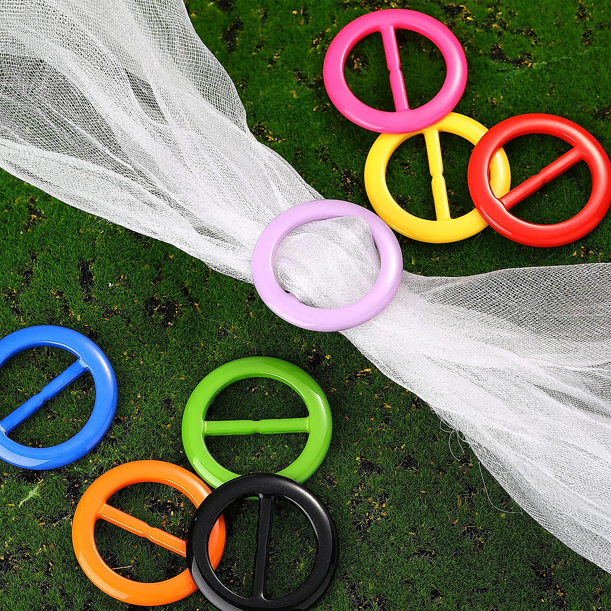 Boao 16 Pcs Shirt Clips for Women Tee Shirt Clips Scarf Clips 2 Inches 8 Colors (Rainbow Style)