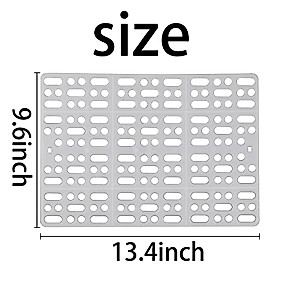 Knchy 6 Pack Rabbit Feet Pads for Cages, Thick Plastic Rabbit Cage Mat Hole Leak Water Design Feet Pad, Washable Small Animal Cage Floor Mats for Small Medium Animals Pets Rat Guinea Pig Hamster Bunny