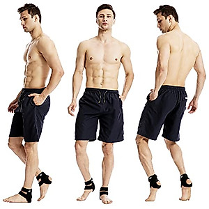 HiRui Ankle Brace Ankle Support for Men Women, Adjustable Ankle Wraps Ankle Stabilizer for Sports Protection Running Basketball Arthritis Sprain, Breathable (One Size, Black, 2-Pack)