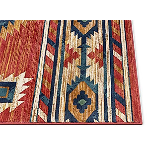 Well Woven Tulsa Lea Crimson Traditional Southwestern Tribal 2x4 (2'3" x 3'11") Area Rug