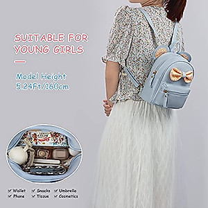 SCHUM ARSON Mini Backpack for Girls Cute Bowknot Toddler Backpack Purse Cartoon Mouse Ears Purse Mini Backpack for Teen Girls