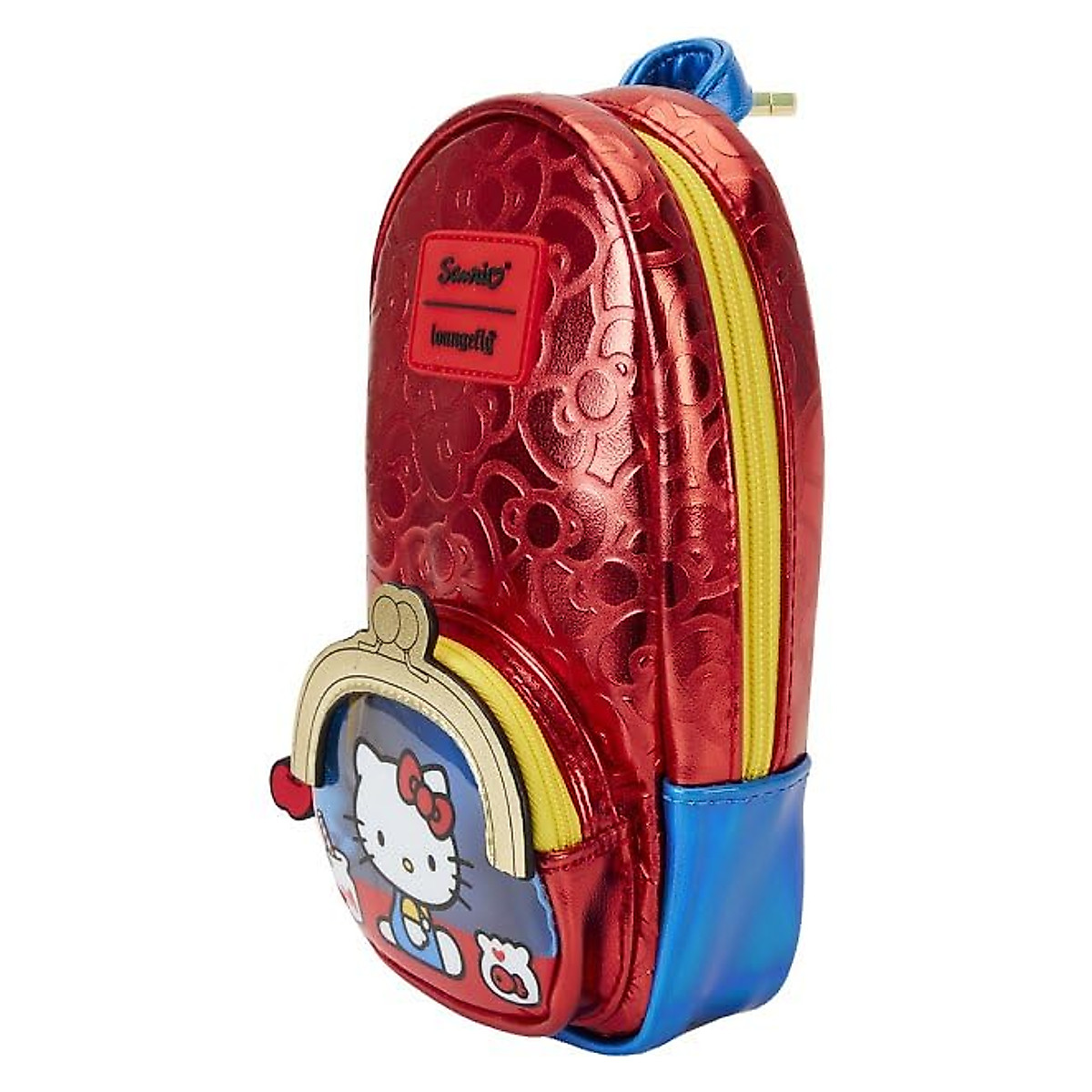 Loungefly Sanrio Hello Kitty 50th Anniversary Coin Bag Metallic Stationery Mini Backpack Pencil Case