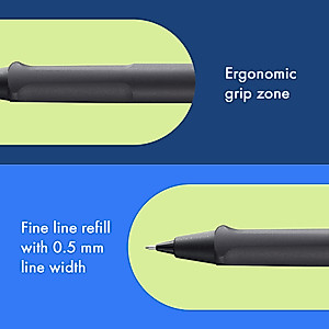 LAMY safari umbra - Mechanical Pencil with ergonomic grip & body made of robust ASA plastic - ideal for drawing & writing - including LAMY M 41 fine line refill 0.5 mm & eraser tip