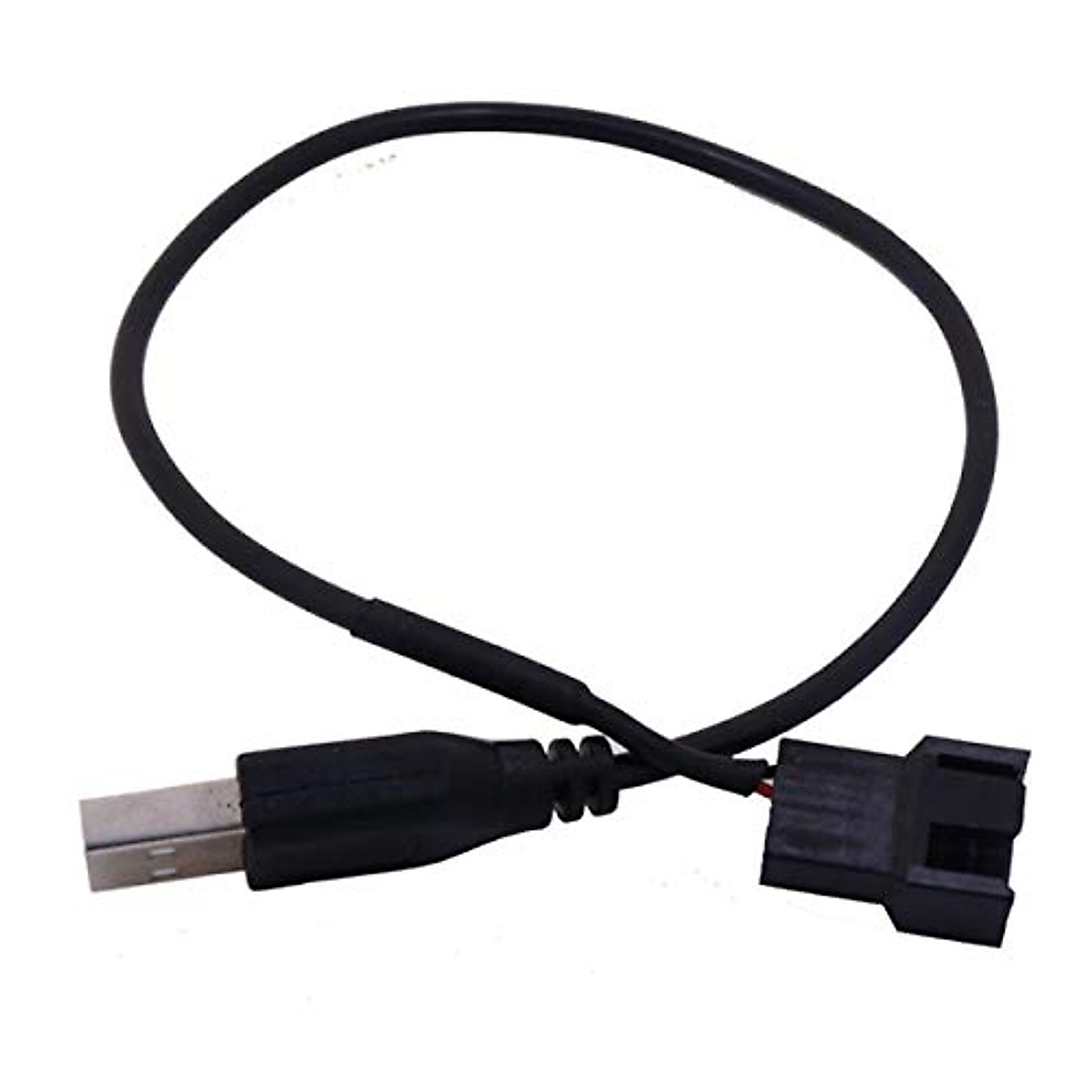 OPSFALCON 2 Pack USB to 3-Pin / 4-Pin PWM 5V USB Sleeved Fan Power Adapter Cable, USB to 3 Pin / 4 Pin Case Fan Adapter Connector Cable (USB-3Pin/4Pin Cable)