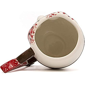 Silver Buffalo Warner Bros Friday The 13th Jason Mask with Knife Ceramic Coffee 3D Sculpted Mug, 1 Count (Pack of 1), Multicolor, 20 fluid ounce.