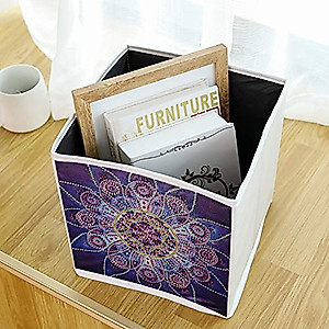 Storage Cubes with Diamond Painting, Organizer Container Folding Storage Box 5D DIY Diamond Painting Kits Art Craft for Desktop Toys Sundries Pantry Closet, Toys, Bedroom Organizer