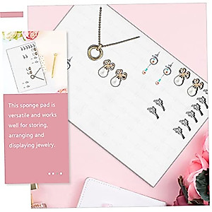 Alipis 30 pcs jewelry box pad ring foam insert ring insert trays earrings showcase trays showcase display trays ear stud pad drawer tray ring display pad sponge white mosaic ring holder