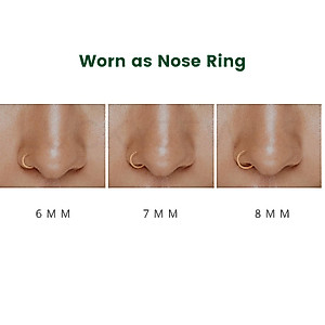 3 Pairs Handmade 925 Sterling Silver Nose Ring Hoop Small Hoop Earrings set for Cartilage Tragus Helix Multiple Piercing Jewelry 6mm 7mm 8mm