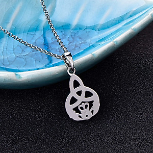 JO WISDOM 925 Sterling Silver Irish Celtic Heart Claddagh Pendant Necklace with Emeral Birthstones