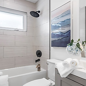 Slip Fit Tub Spout with Pull-Up Diverter for 1/2 inch Copper Tube, Matte Black