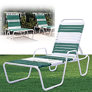 LukLoy 2" Wide Vinyl Straps for Patio Chairs Repair 20ft Long Patio Garden Furniture Replacement Straps with 20 Rivets, Dark Green