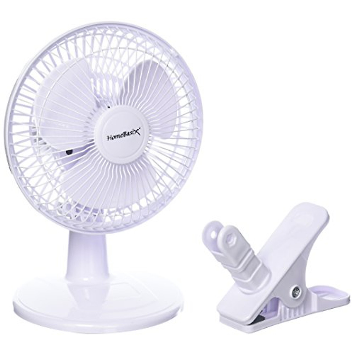 Homebasix Clip-On Oscillating Portable Fan 6 in