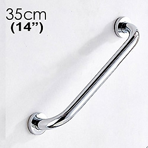 700Brass 14-Inch Grab Bar for Hotel/Motel/Home Shower Safety, Solid Brass, Polished Chrome, Heavy-Duty Construction Armrest, Bathroom Bathtub Handrail