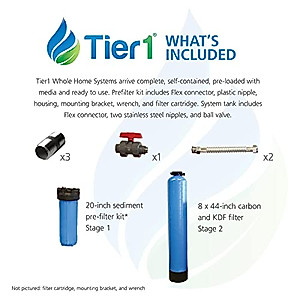 Tier1 Eco Series Whole House Water Filtration System for Chlorine Reduction (600,000 Gallon Capacity)
