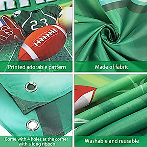 Football Birthday Party Backdrop Decorations Football Birthday Banner Super Football Bowl Game Day Sports Fan Supplies Football Themed Boy Birthday Party Favors Photo Booth Props Wall Hanging