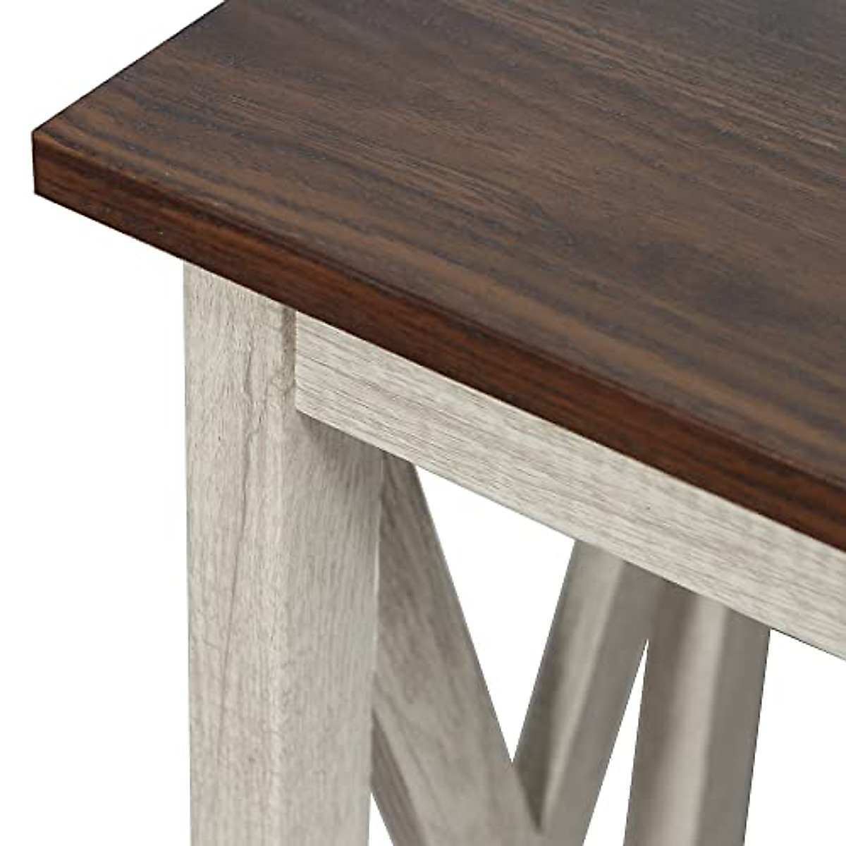 Rainbow Sophia Console Table Entryway Table Sofa Table, Modern Farmhouse Wood Console Table with 2-Tier Storage, 39 Inch, Sargent Oak/Dark Walnut