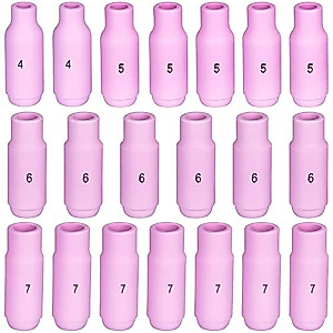 Alffun 68pcs TIG Torch Consumables Accessories KIT for TIG Welding Torch PTA DB SR WP 17 18 26 Back Cap/Collet Body/Alumina Nozzle