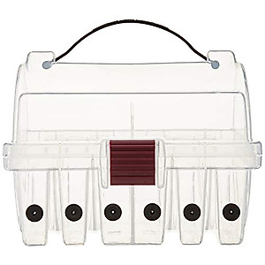 Plano 108700 Leader Spool Box, Clear, One Size, Transparent/Black