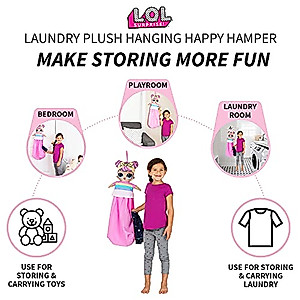 Franco Kids Room Laundry Plush Hanging Happy Hamper, One Size, LOL Surprise