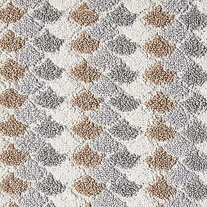 Violet Linen Mirage Pattern, 100% Terry Plush 600 GSM Cotton Super Soft Highly Absorbent Jacquard Fashion Towel, Premium Hotel & Spa Quality, 20 Inch X 30 Inch, Taupe-Set of 2 Hand Towels, 20" X 30"