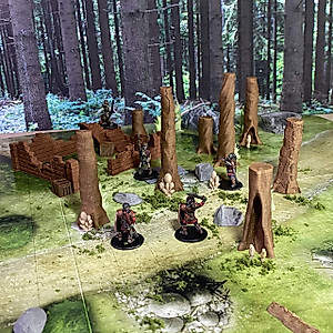 Extruded Gaming Forest Trees Set 1