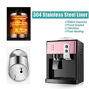 Countertop Water Dispenser - Electric Hot and Cold Water Cooler Dispenser for Home Office Use 110V Hot/Cold Top Loading Countertop Water Cooler Dispenser (Rose Gold)