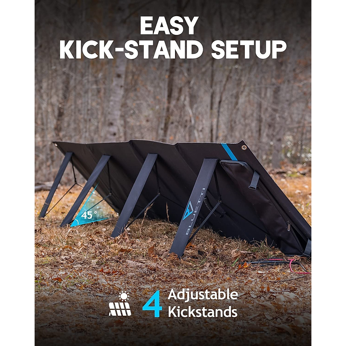 BLUETTI SP350/350W Solar Panel for AC200MAX AC200P AC300 B230 B300 EB240 Solar Generators, Foldable Portable Solar Power Supply with Adjustable Kickstand, Off Grid System for Outdoor Adventure Road