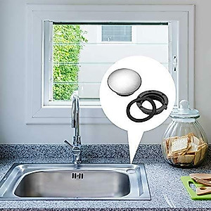 Kitchen Faucet Hole Cover Stainless Steel, Premium Sink Tap Hole Cover, Brushed Stainless Steel (1.2 to 1.6 inch in Diameter)