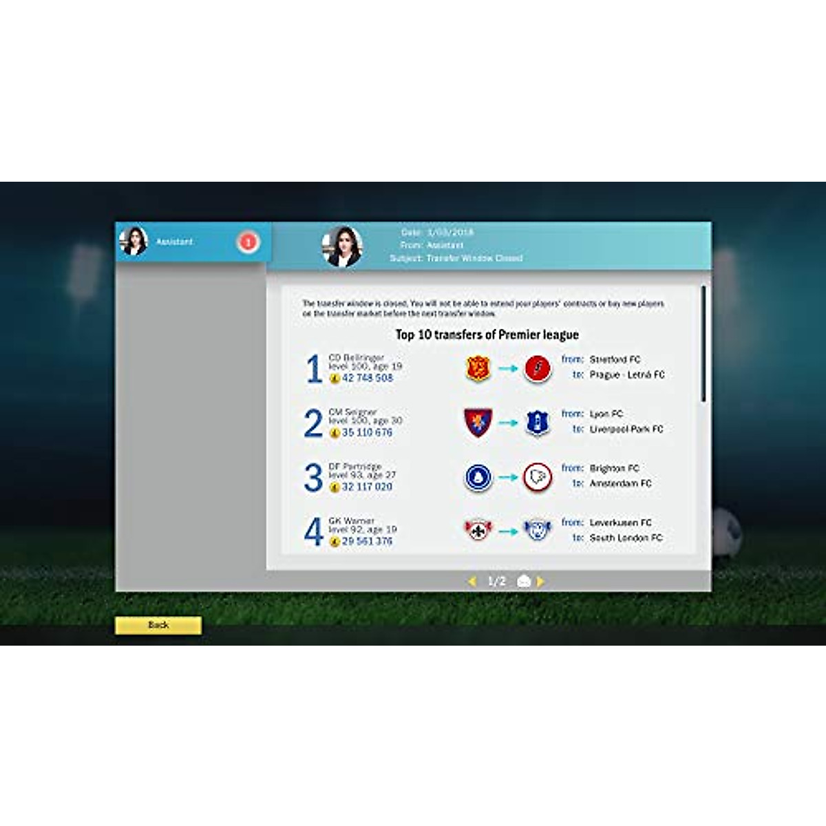 Soccer, Tactics & Glory - PlayStation 4