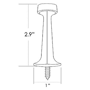 ZhouZhou 10 Pack Heavy Duty Door Stops for Protect Wall,3 Inch Black Door Stoppers for Bottom of Door, Baseboard Door Stopps for Bottom of Door