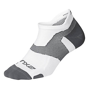 2XU Vectr No Show Sock, Black/Titanium, Large