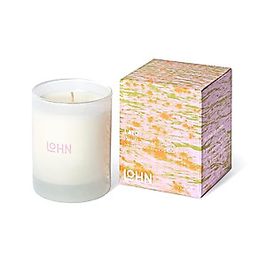 Lohn Lato Scented Candle - Luxury Jar Candle for Home Decor, Long Lasting Soy Wax Blend, Clean Ingredients, Lemon, Tonka Bean & Hibiscus, 50 Hour Burn Time, 7.5 oz