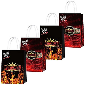 Boxing Party Favor Bag 16 Pack Boxing Paper Bags Boxing Sweet Candy Gift Bags and Boxing Party Decorations Supplies