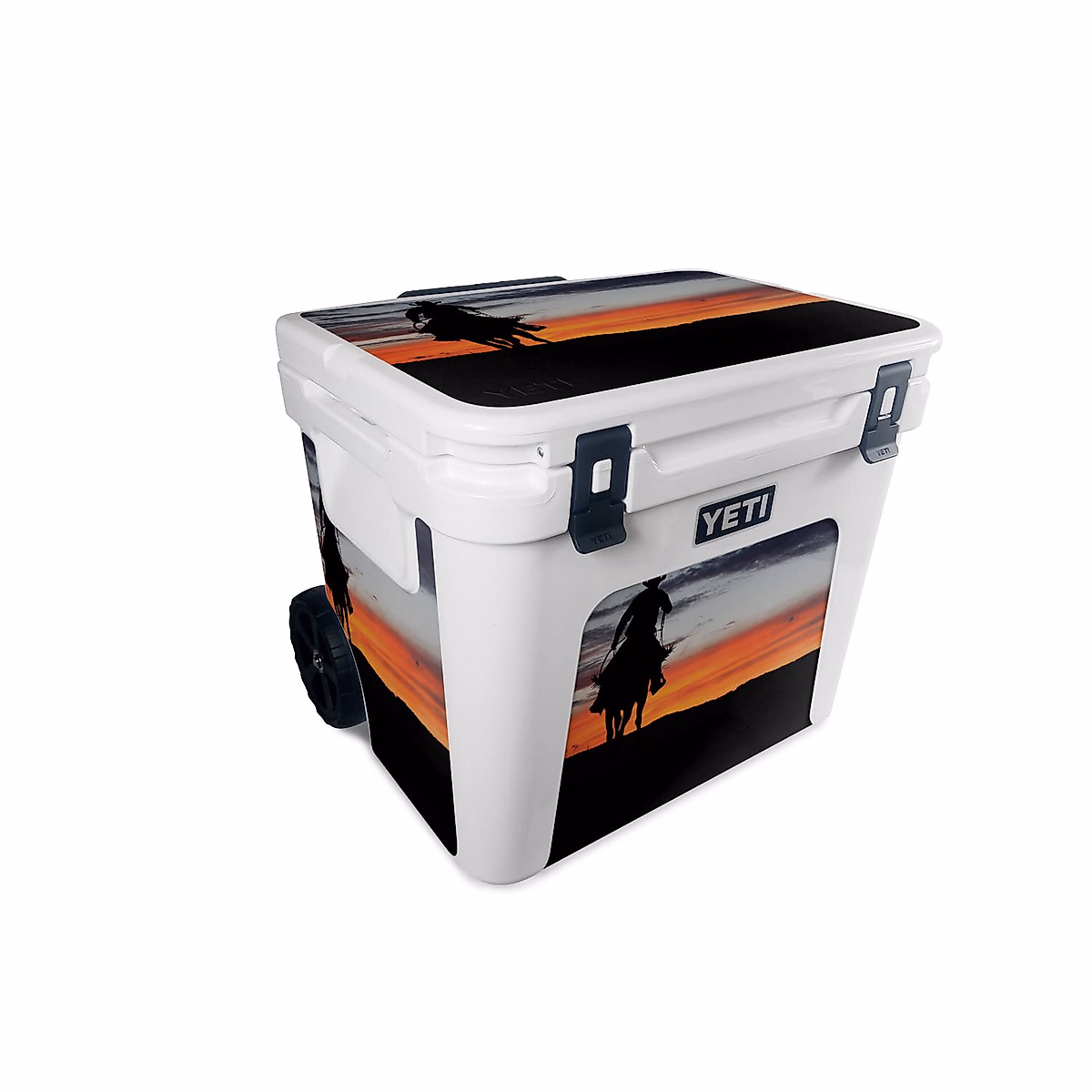 MightySkins Skin Compatible with Yeti Roadie 60 Wheeled Cooler - Lone Rider | Protective, Durable, and Unique Vinyl Decal wrap Cover | Easy to Apply, Remove, and Change Styles | Made in The USA
