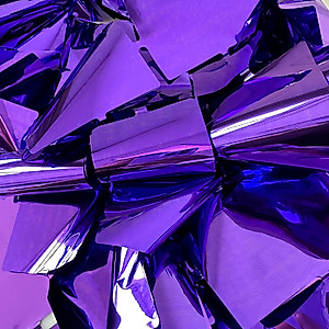 Purple Backdrop Party Decoration Metallic Square Foil Fringe Curtain Photo Booth Props for Birthday Christmas Graduation Bachelorette Wedding Engagement Bridal Baby Shower Party Decorations - 2 Packs